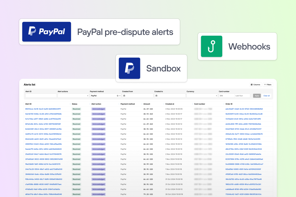 Product updates: PayPal alerts, webhooks, and more